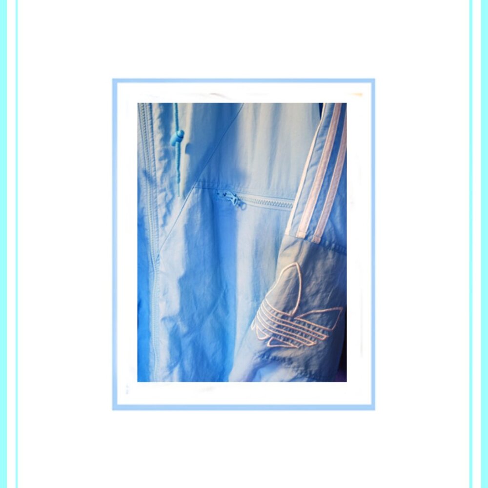 Rare & Unique Adidas Originals Baby-Blue Colored Hood… - Gem